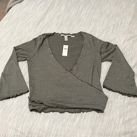 Michael Stars | Tops | Michael Stars 34 Sleeve Wrap Shirt | Poshmark